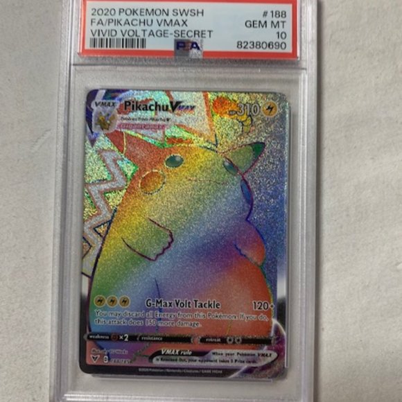 Toys | Pikachu Vmax 220 Full Art Secret Vivid Voltage Rare Psa 10 Gem ...